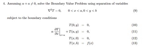 Solved Solve The Boundary Value Problem Using Separation Chegg