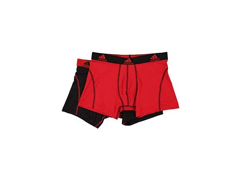 Adidas Sport Performance Climalite 2 Pack Trunk Mens Underwear Real Redblackblackreal Red