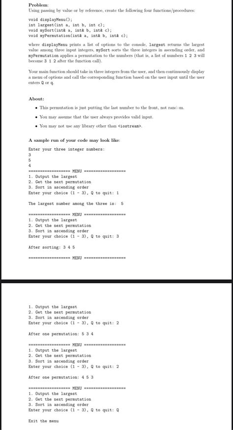 Solved Problem Using Passing By Value Or By Reference