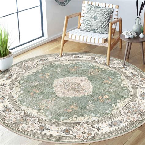 Green Round Rugs