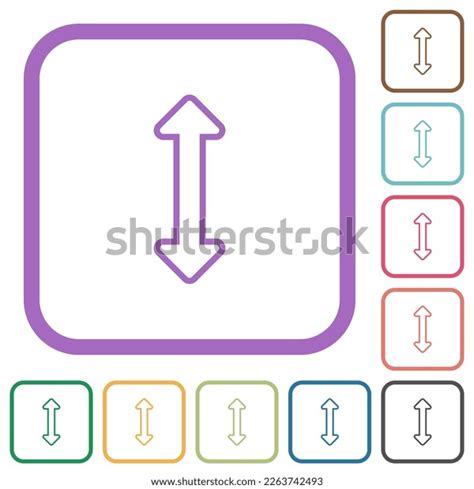 Resize Vertical Outline Simple Icons Color Stock Vector Royalty Free 2263742493 Shutterstock
