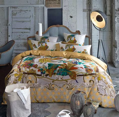 Peacock Bedding Sets Colorful Feather Duvet Cover Set Animal Blue