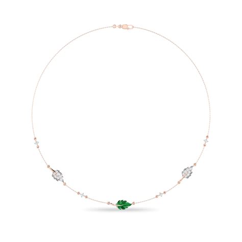The Three Leaf Diamond Necklace By Pc Jeweller
