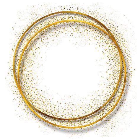 Cornice A Cerchio Dorato Con Decorazione Glitterata Scintillio Dorato