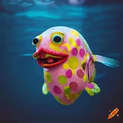 Cartoon Fish Character Named Mr Blobby