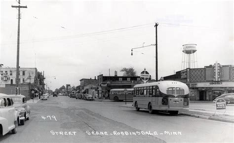 Street Scene Robbinsdale Minnesota 1947 Print Minnesota History Shop