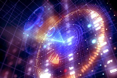 네온 점과 라인빅 데이터 Hud 와이어 프레임 벽지 시각적 데이터 인포그래픽 디자인 및 정보 분석 추상적인에 대한 스톡 사진 및 기타 이미지 Istock