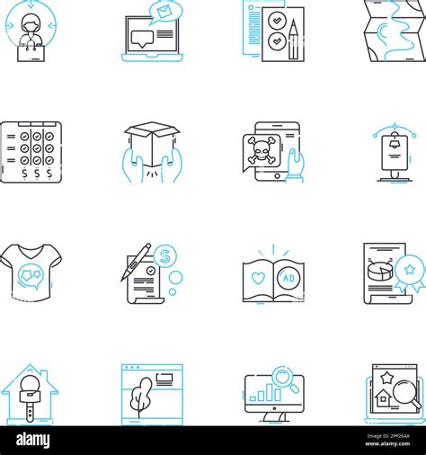 Influence Power Linear Icons Set Authority Control Dominance Impact Leadership