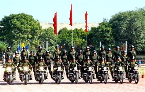 Border Security Force Women Daredevil Team During Rehearsal