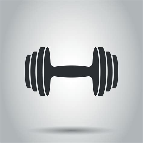 Pesa Aptitud Gimnasio En Plano Estilo Barra Con Pesas Ilustración En