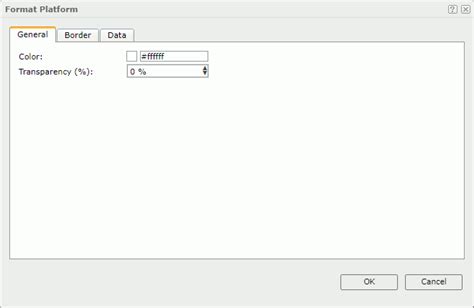 format platform dialog box properties report