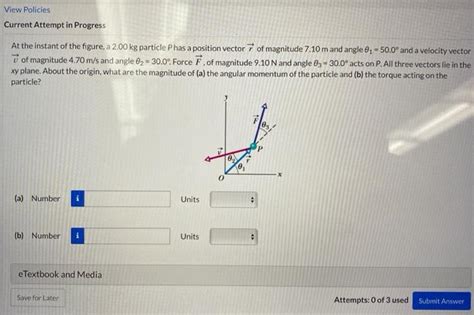 Solved At The Instant Of The Figure A 2 00 Kg Particle Phas