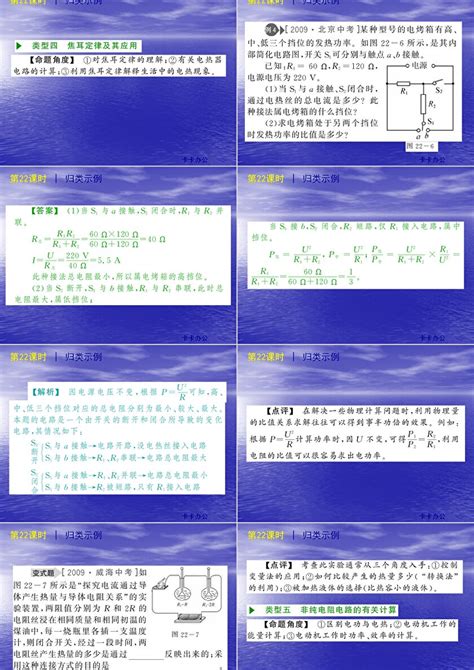 2010年中考物理复习课件第七单元电功电功率家庭用电卡卡办公