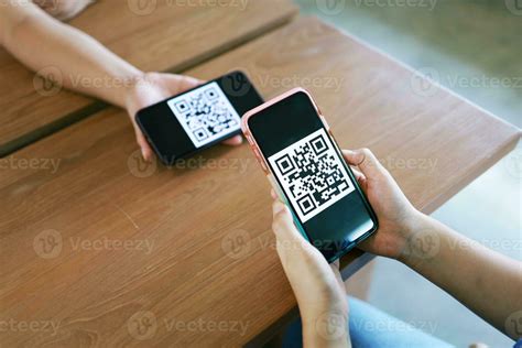 Qr Code Payment Woman Scanning QR Code Online Shopping Cashless Technology Concept