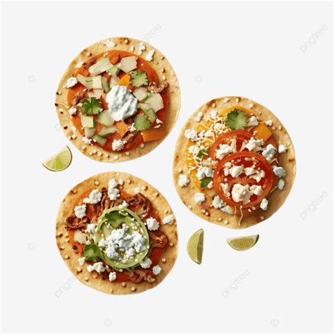 Tostadas On Isloated Transparent Background Tostadas Tortilla Tacos Png Transparent Clipart