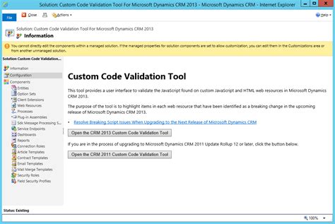 Dynamics Crm Custom Code Validation Tool 2013 Carl De Souza
