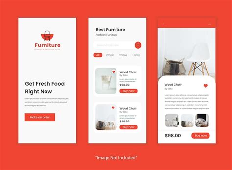 Premium Vector Sale Ecommerce Furniture App Concept Ui Design