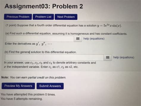 Solved Assignment03 Problem 2 Previous Problem Problem List