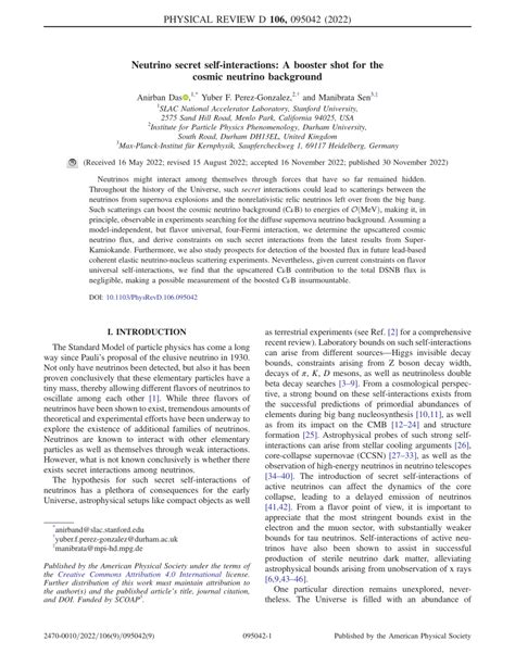 Pdf Neutrino Secret Self Interactions A Booster Shot For The Cosmic Neutrino Background