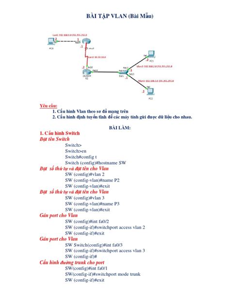 BÀi TẬp 4 Vlan 2 Router 25 6 2021 V1 Pdf