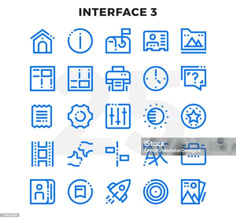 Ui에 대 한 개요 아이콘 팩을 점선 픽셀 완벽 한 얇은 선 벡터 아이콘 웹 디자인 및 웹 사이트 응용 프로그램에 대 한 설정입니다 Launch Party에 대한 스톡 벡터