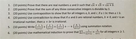 solved 10 points prove that there are real numbers a and b