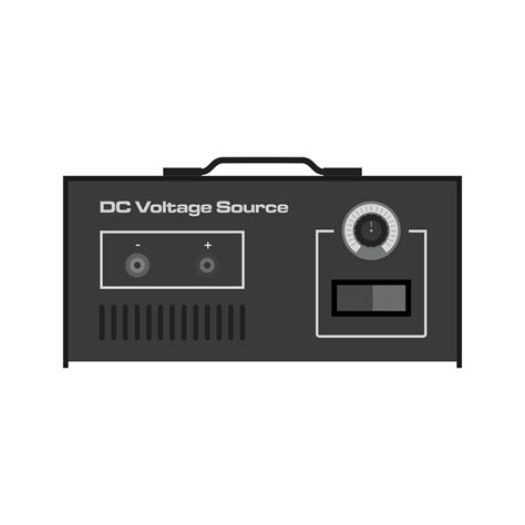 Dc Voltage Source Flat Greyscale Icon 15653585 Vector Art At Vecteezy