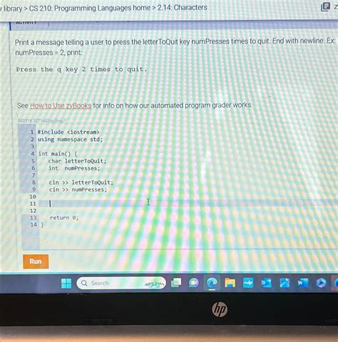Solved Library ﻿cs 210 Programming Languages Home 214