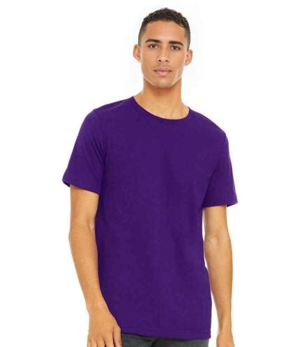 Canvas Unisex Crew Neck T Shirt Purple