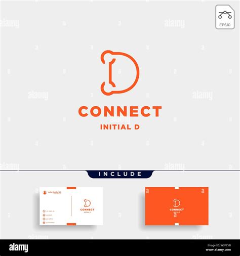 Initial D Connection Logo Design Technology Symbol Icon Alphabet Stock Vector Image Art Alamy