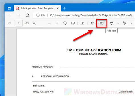 Add Text To Pdf For Free In Windows 11 With Microsoft Edge Add Text Text Features Text
