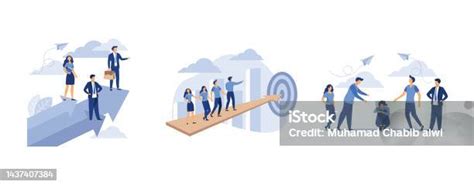 창조적 인 팀의 리더십 자질 사람들은 차례로 목표를 향해 팀을 만들고 한 남자가 그를 조롱하는 사람들에 둘러싸인 바닥에 앉아