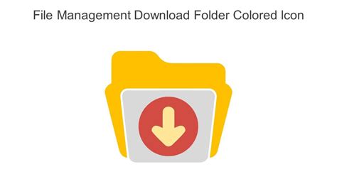 File Management Download Folder Colored Icon In Powerpoint Pptx Png And Editable Eps Format Ppt