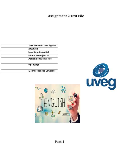 Assignment 2 Text File Uveg Assignment 2 Text File Part 1 Nombre