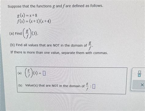 Solved Suppose That The Functions G ﻿and F ﻿are Defined As
