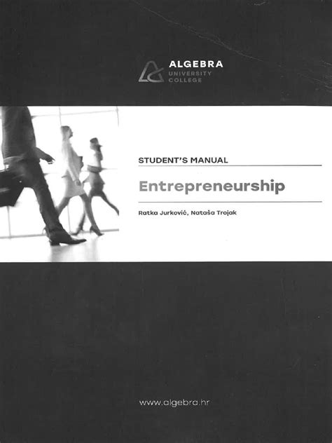 Jurković R Trojak N 2021 Entrepreneurship 3rd Ed Algebra