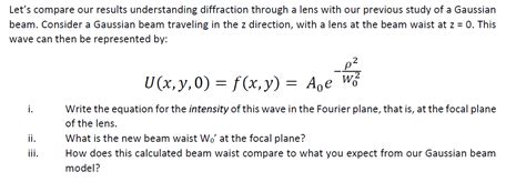 Solved Let S Compare Our Results Understanding Diffraction Chegg