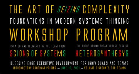 Thai V Tran On Linkedin Workshop Foundations In Modern Systems Thinking June 17 45 Hours