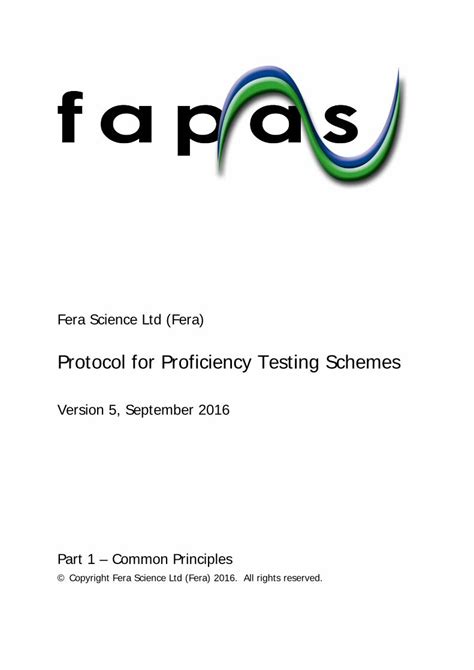 Pdf Protocol For Proficiency Testing Schemes Controlled · Pdf