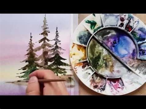 Pine Trees Reflected In Lake Painting Secret Lake Painting Painting Landscape