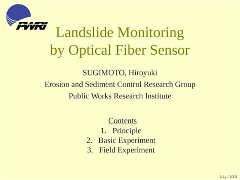 Ppt Landslide Monitoring By Optical Fiber Sensor Dokumen Tips