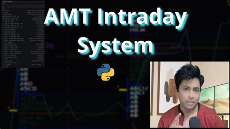 Intraday Trading Strategy With Python And Amt Youtube