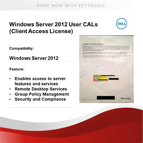 Windows Server 2012 User Cals Client Access License Shopee Malaysia