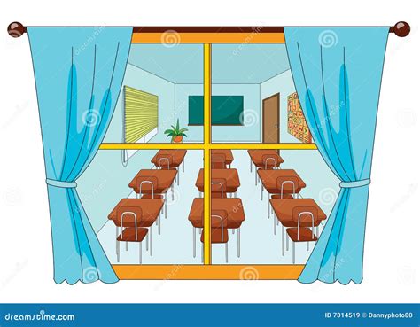 School Classroom Window Stock Illustration Illustration Of Glass 7314519