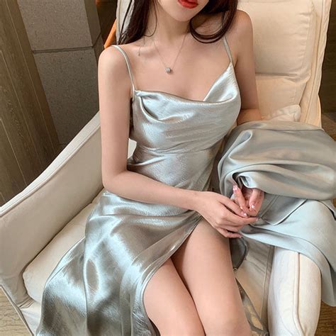 399 Flash Deals Sleeveless Dress Suspender Dress Split Fashion Dress