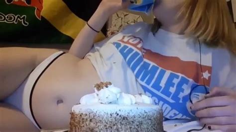 Sexy Girl Cake Belly Stuffing Thisvid Com