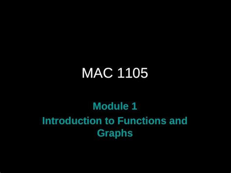 Ppt Revs08 Mac 1105 Module 1 Introduction To Functions And Graphs
