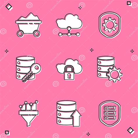 Set Coal Mine Trolley Network Cloud Connection Shield With Settings
