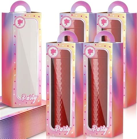 Customization 1000pcs High Quality Pink Girls Party Favor Boxes Pink