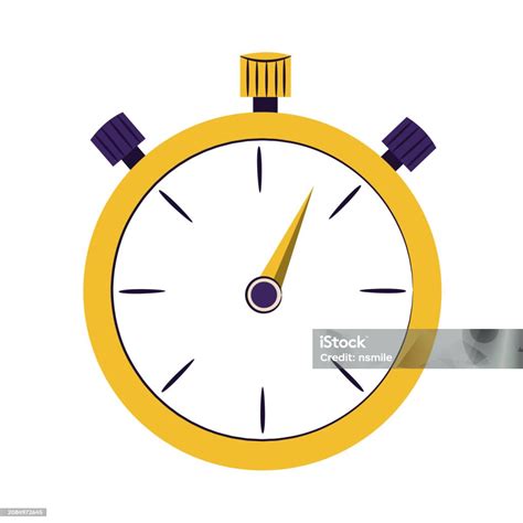 벡터 스톱워치 아이콘 일러스트 플랫 스타일 타이머 벡터 일러스트 레이 션 고립 된 배경 시간 알람 표시 사업에 0명에 대한 스톡 벡터 아트 및 기타 이미지 Istock